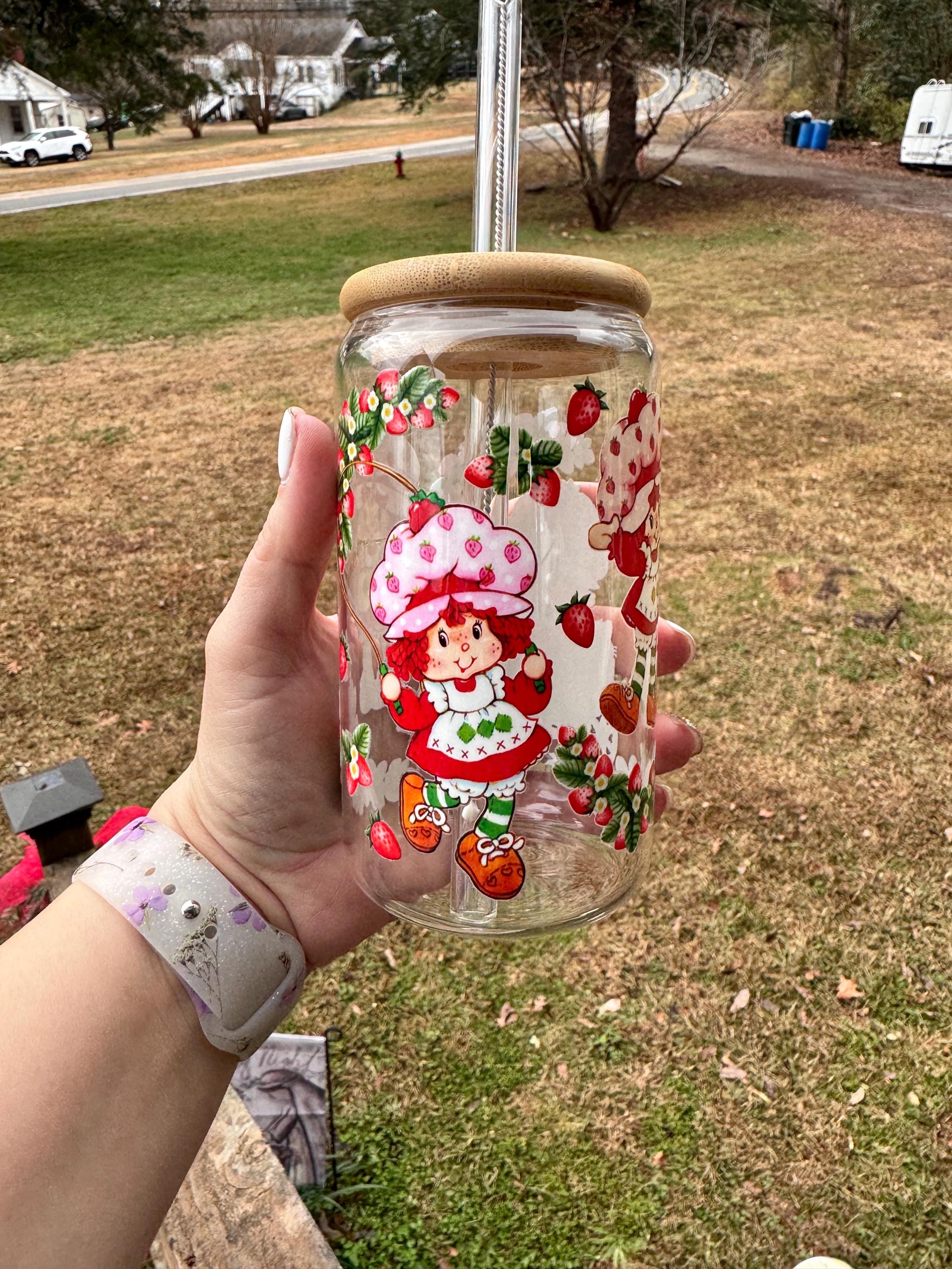 Strawberry Shortcake Glass Tumbler 16oz - Etsy