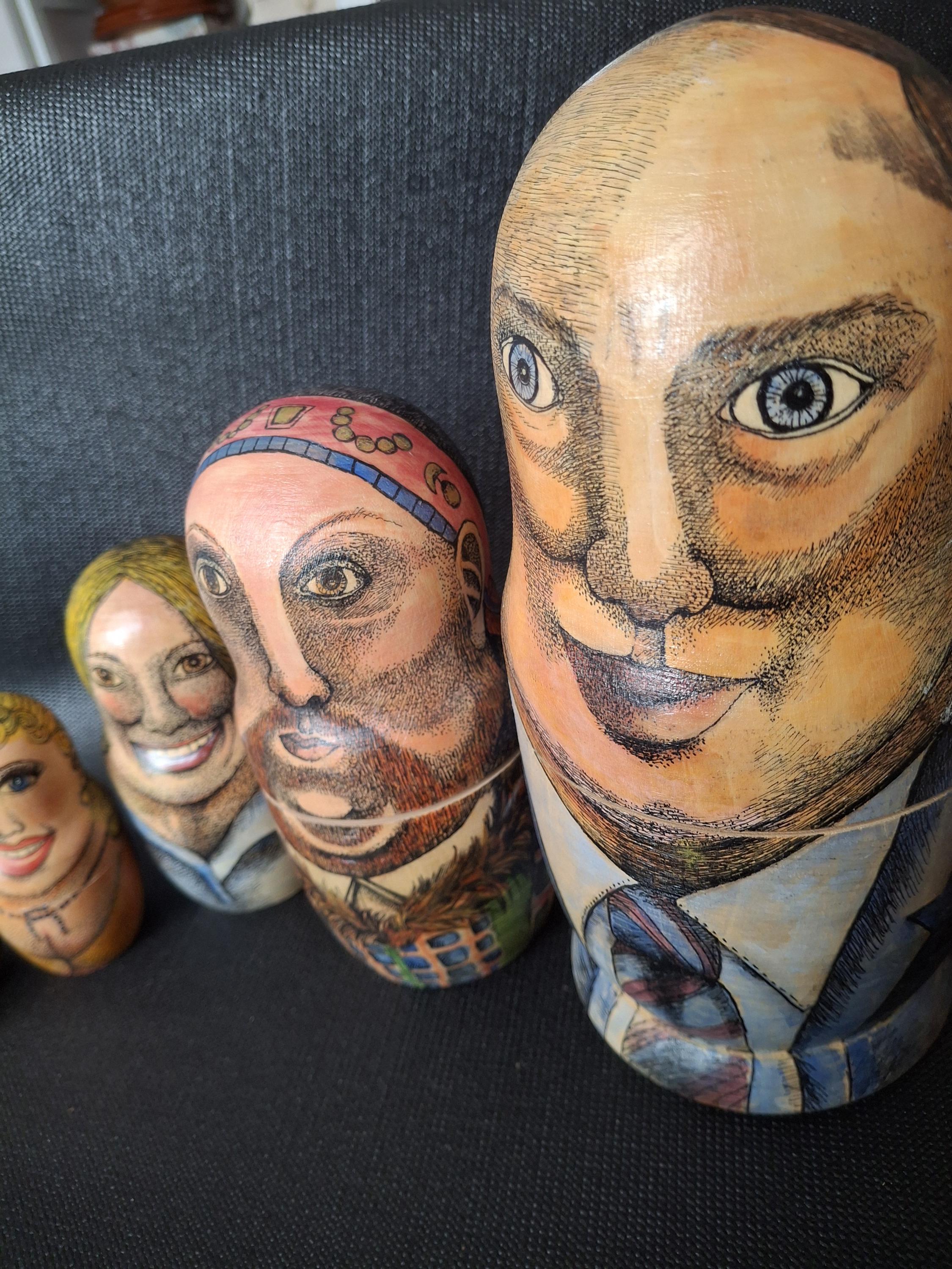 Rare Vintage Wooden Nesting Dolls - Etsy