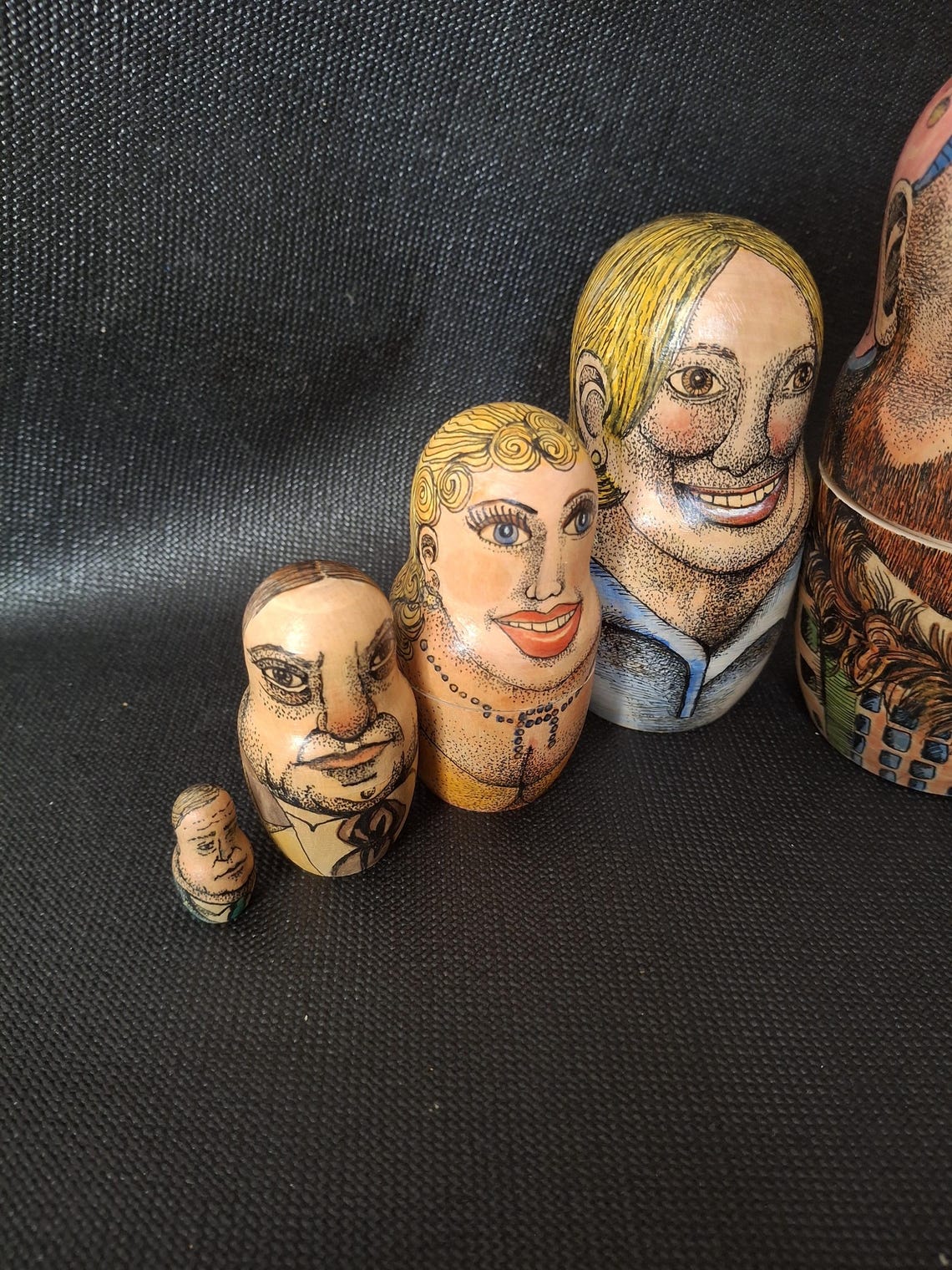 Rare Vintage Wooden Nesting Dolls - Etsy