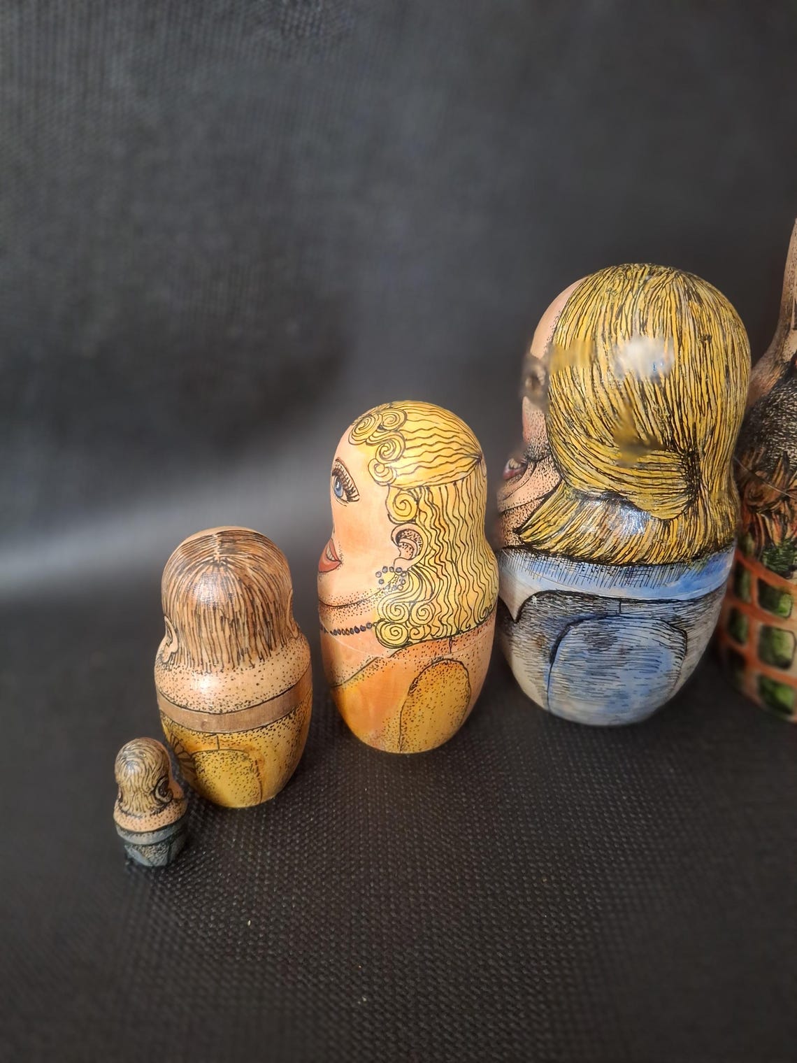Rare Vintage Wooden Nesting Dolls - Etsy