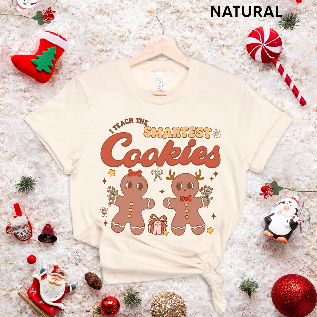 Teacher Christmas Shirt, Teacher Xmas Shirt, Teach Smart Cookie ...