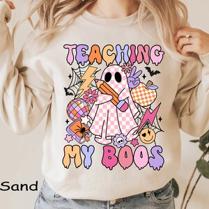 Teacher Shirt, Teaching My Boos, Teacher Halloween Shirt, Halloween ...