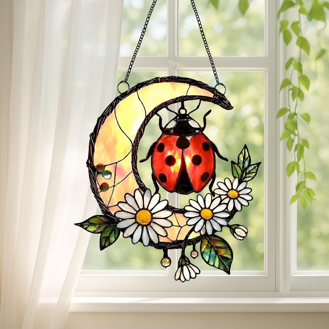 Ladybug Suncatcher Acrylic Window Hanging, Mother's Day Gift, Ladybug ...