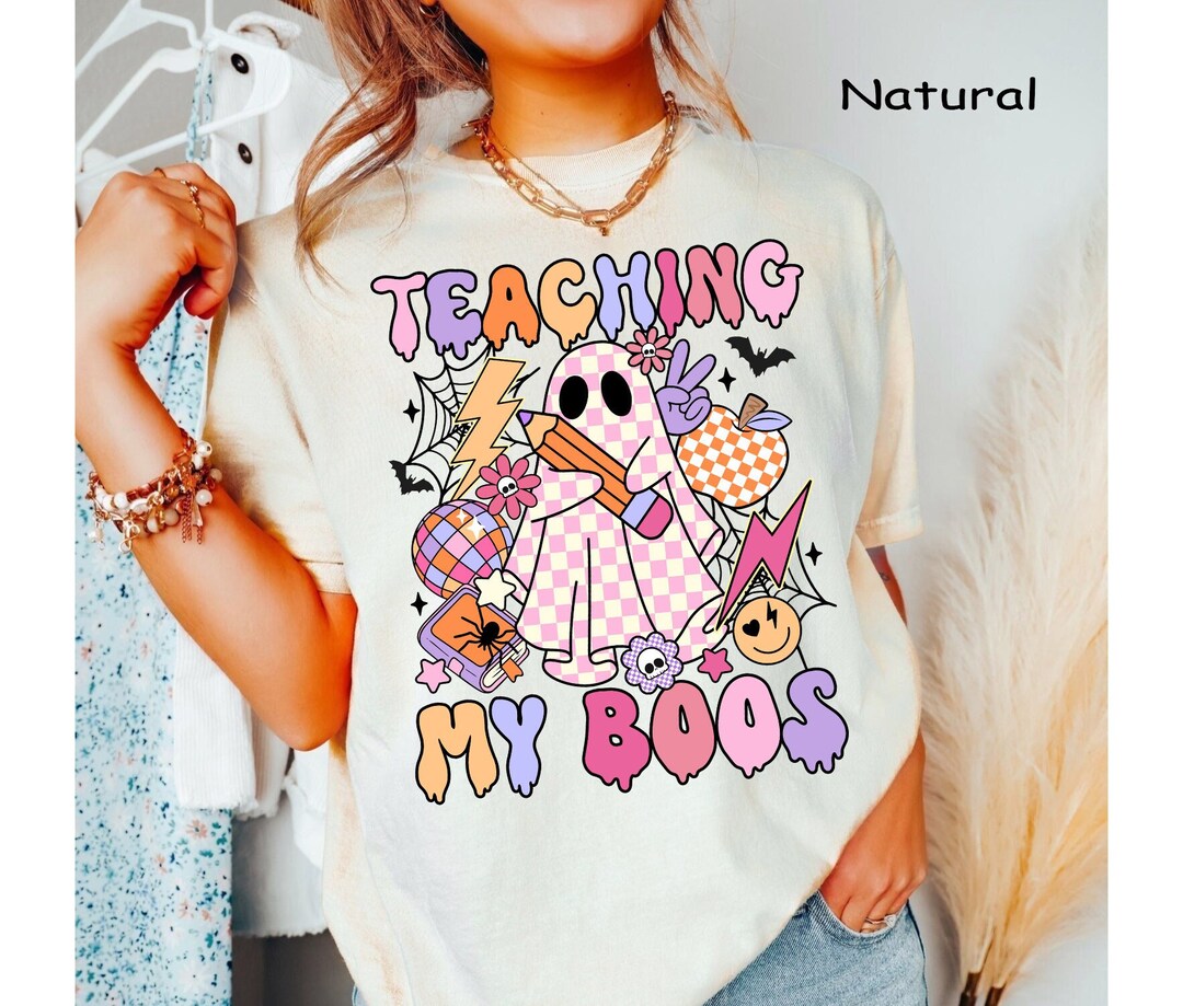 Teacher Shirt, Teaching My Boos, Teacher Halloween Shirt, Halloween ...