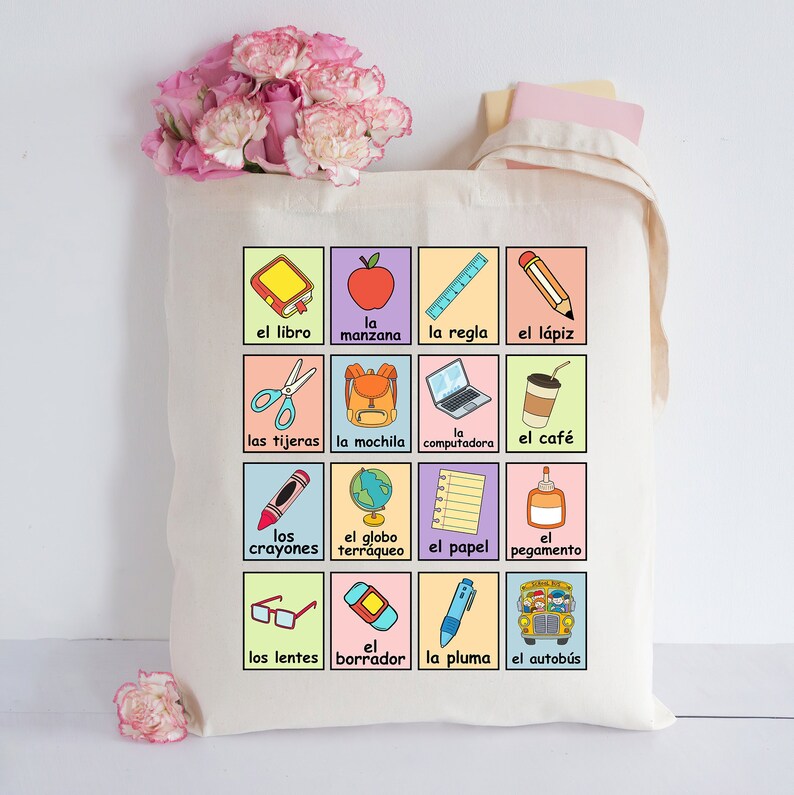 Maestra Loteria Bag Spanish Teacher Gift Maestra Bilingue - Etsy