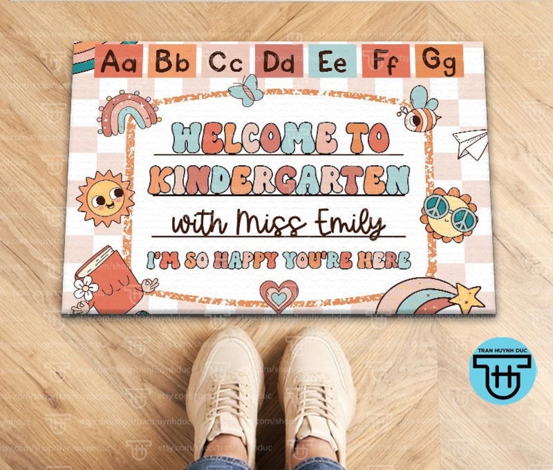Classroom Doormat Teacher Custom Welcome Back to School Personalized ...