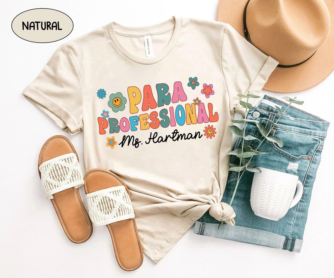 Paraprofessional Shirt Personalized Paraprofessional Back to - Etsy