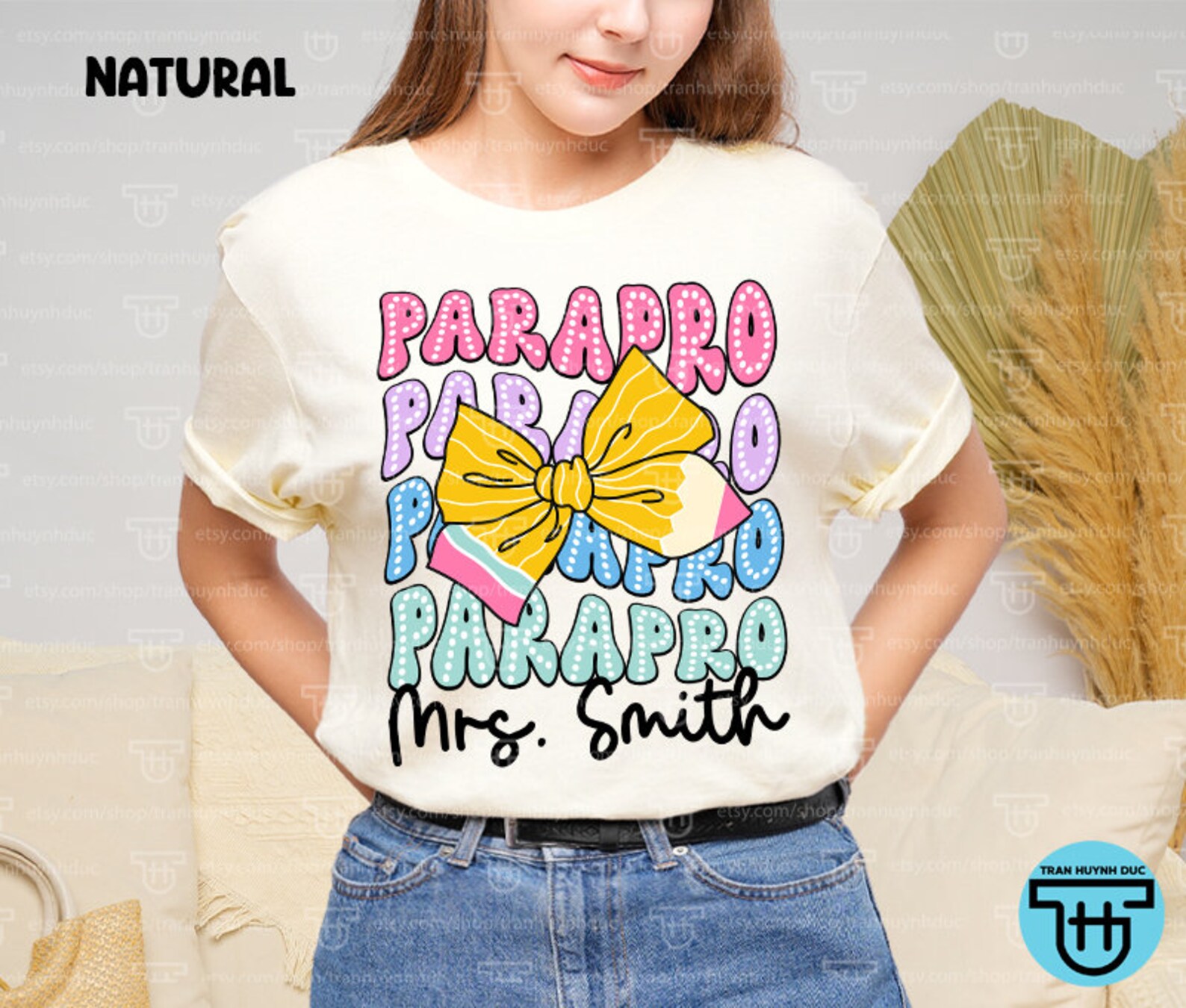 Paraprofessional Shirt Coquette Para Personalized Teacher Aide Tee ...