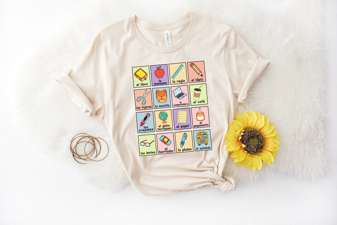 Teacher Shirt Maestra Loteria Maestra Shirt Dual Language Crew