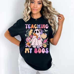 Teacher Shirt, Teaching My Boos, Teacher Halloween Shirt, Halloween ...