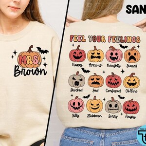 School Counselor Halloween Shirt School Psychologist Fall Feel Your ...