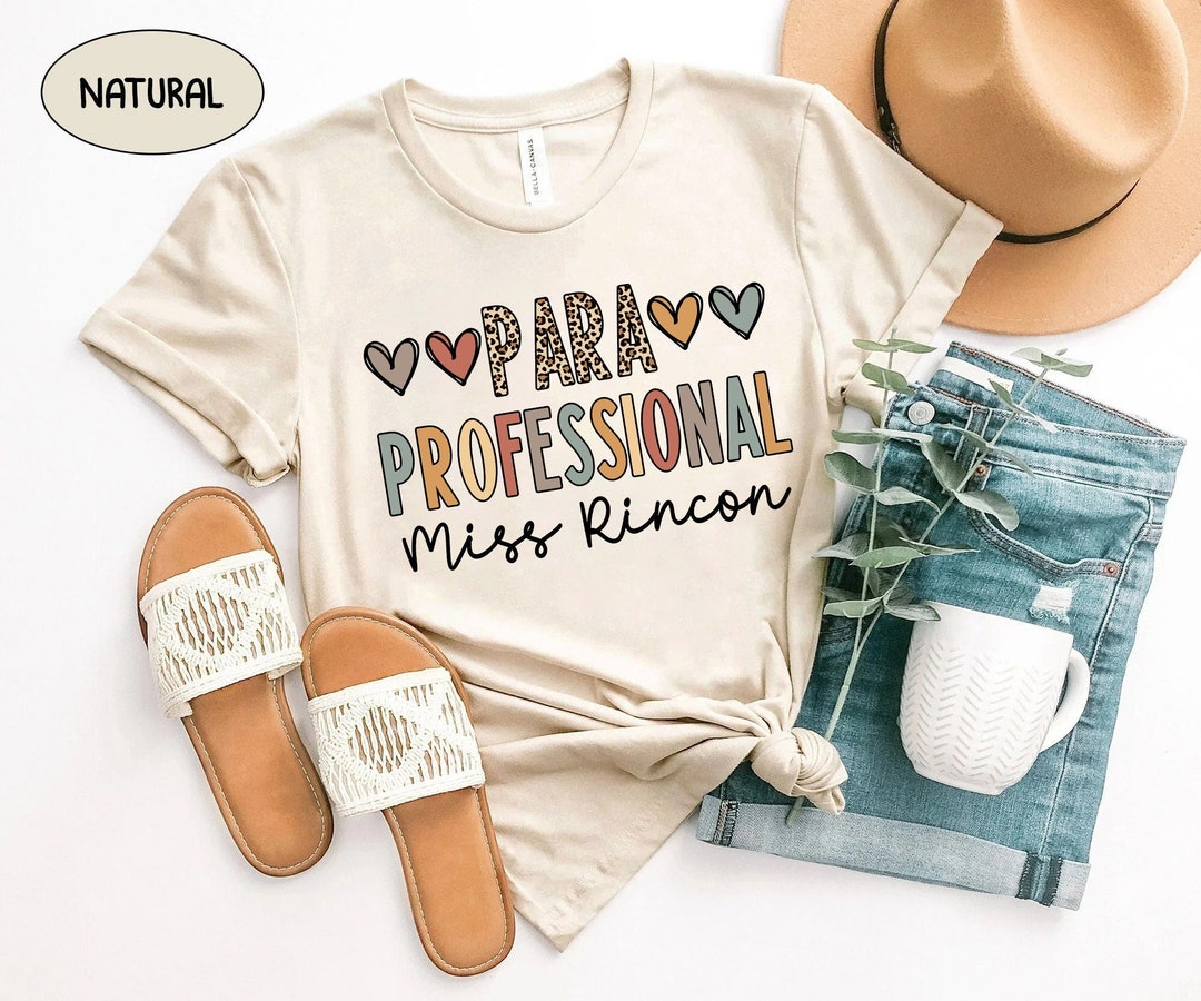 Personalized Paraprofessional Shirt Custom Name - Etsy