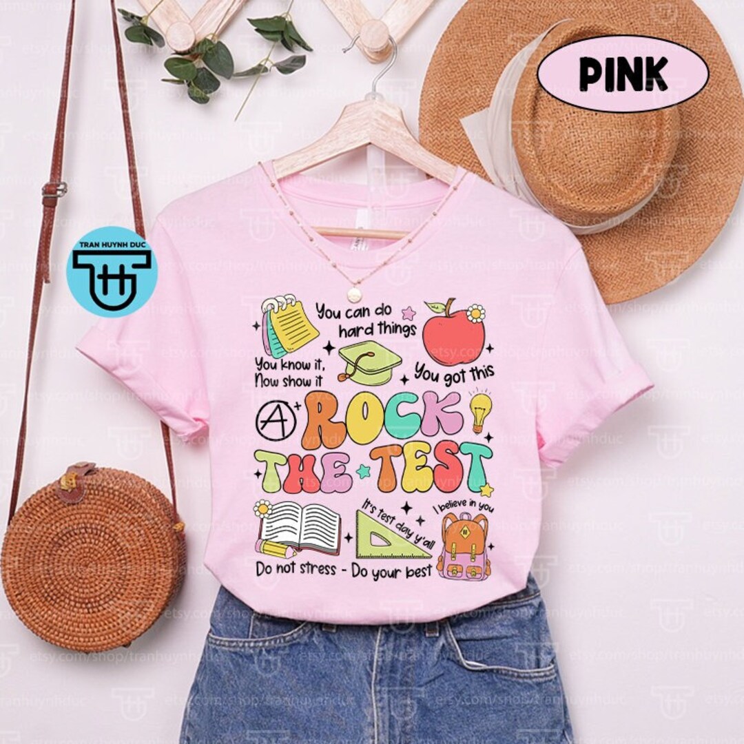 Rock the Test Shirt, Teacher Testing, Retro Teacher Crewneck, State ...