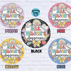 Teacher Custom Door Hanger Classroom Sign Name Back to School Principal ...