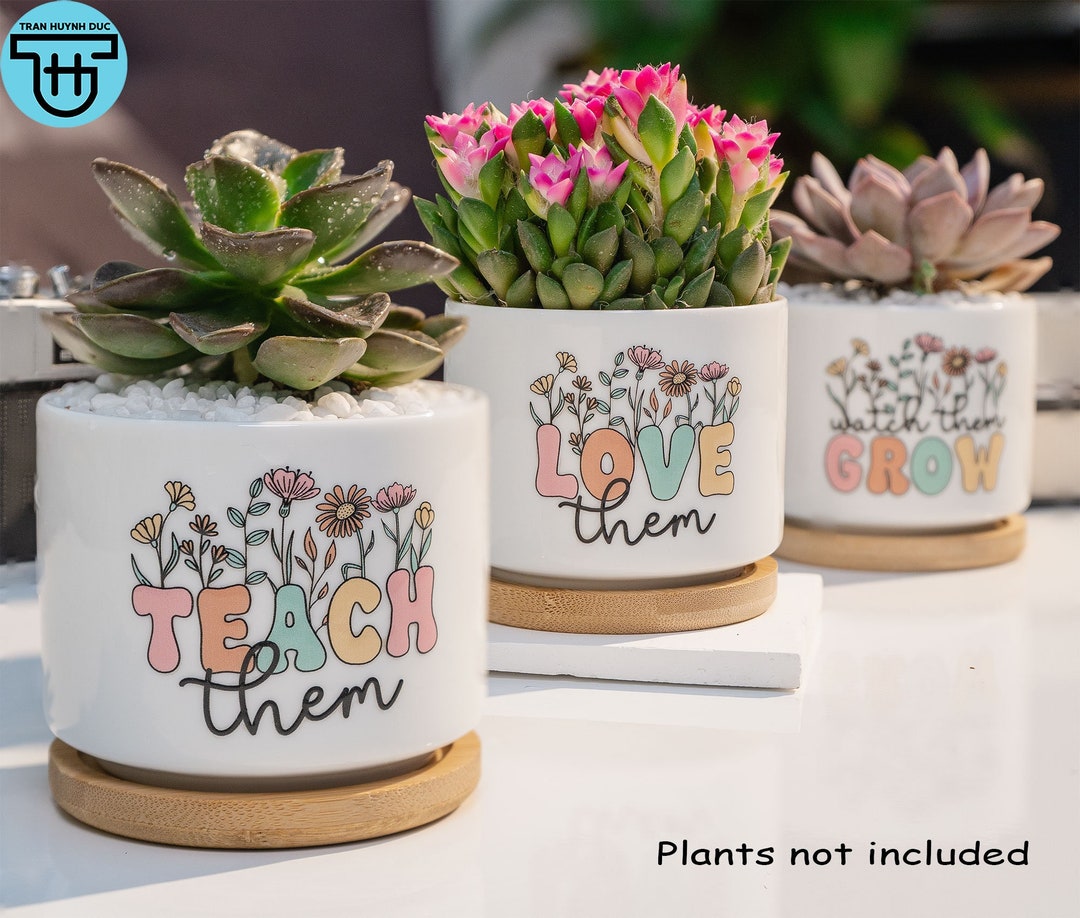 Teacher Gift, Teacher Plant Pot, Teacher Appreciation Gift, Teach Them ...
