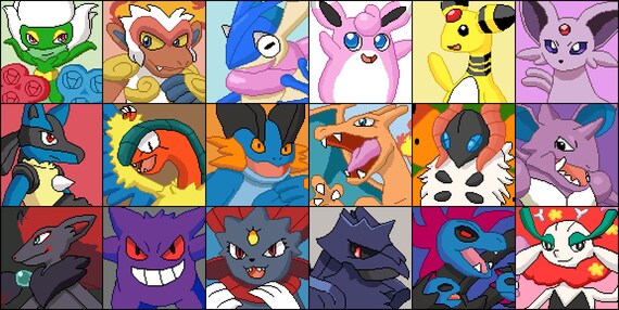 Pokemon and Fakemon Portraits - Etsy Ireland