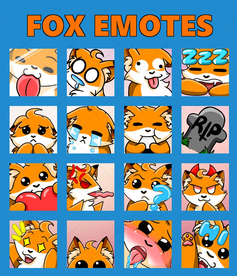 Fox Emotes for Twitch | Youtube | Kick | Discord | Streaming - Etsy