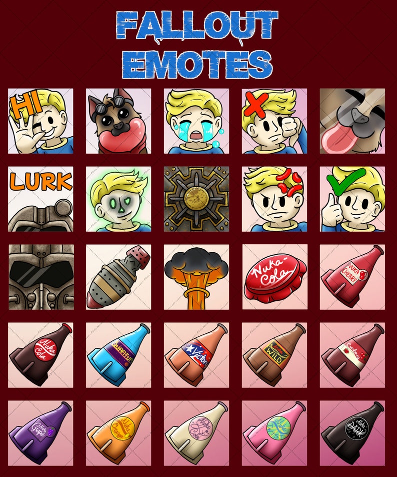 Fallout Emotes and Badges - Etsy