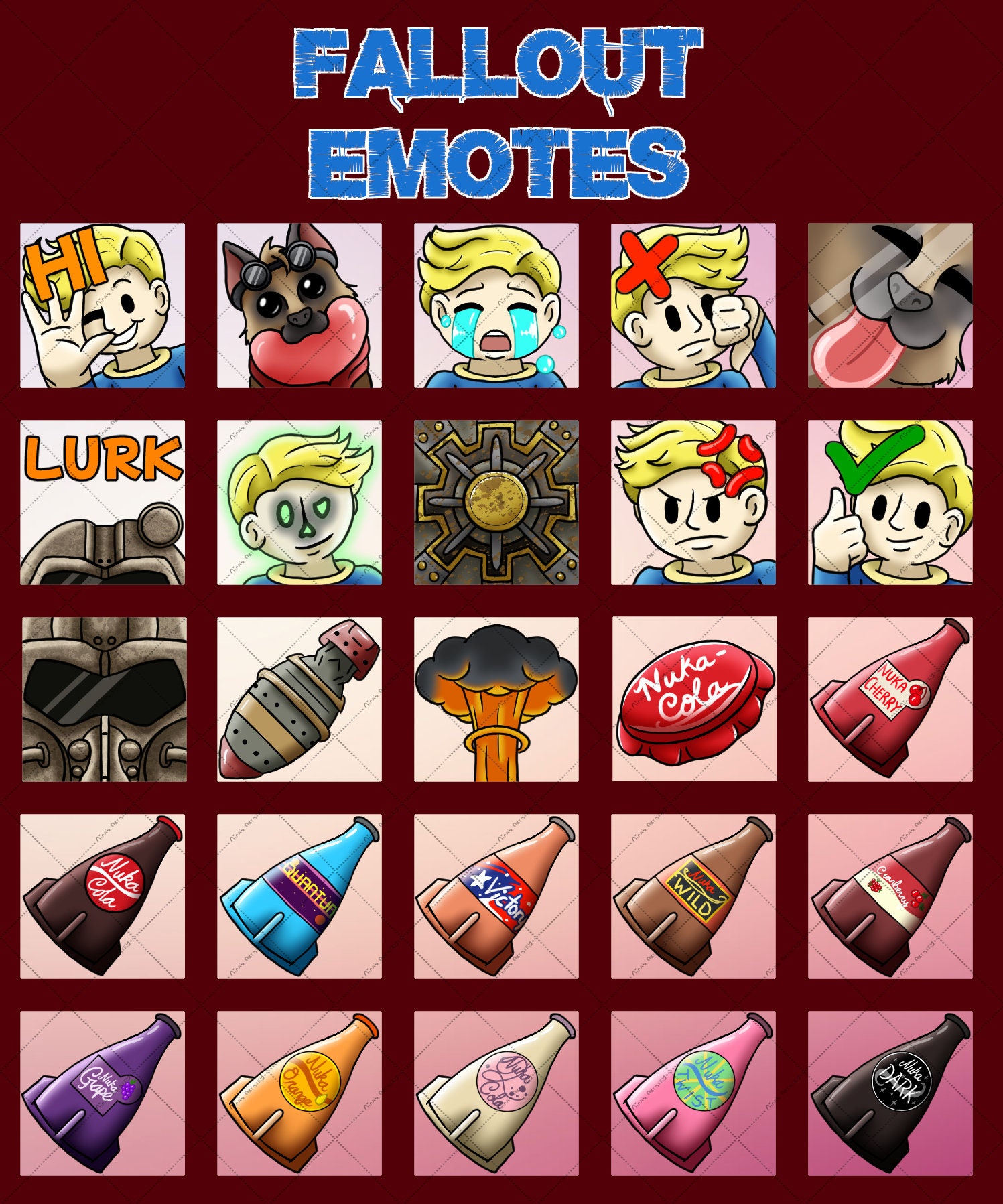 Fallout Emotes and Badges - Etsy