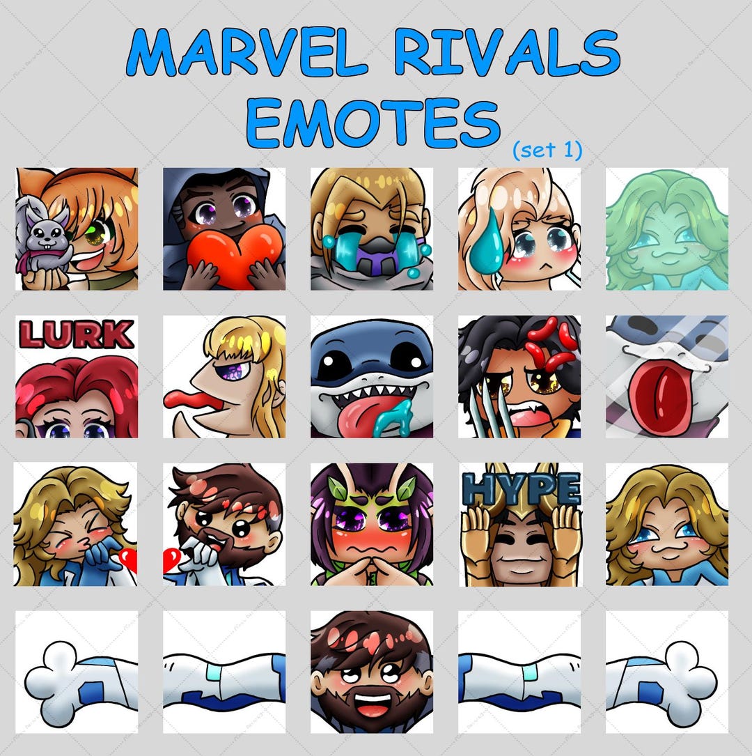 Marvel Rivals Emote Bundle - Etsy