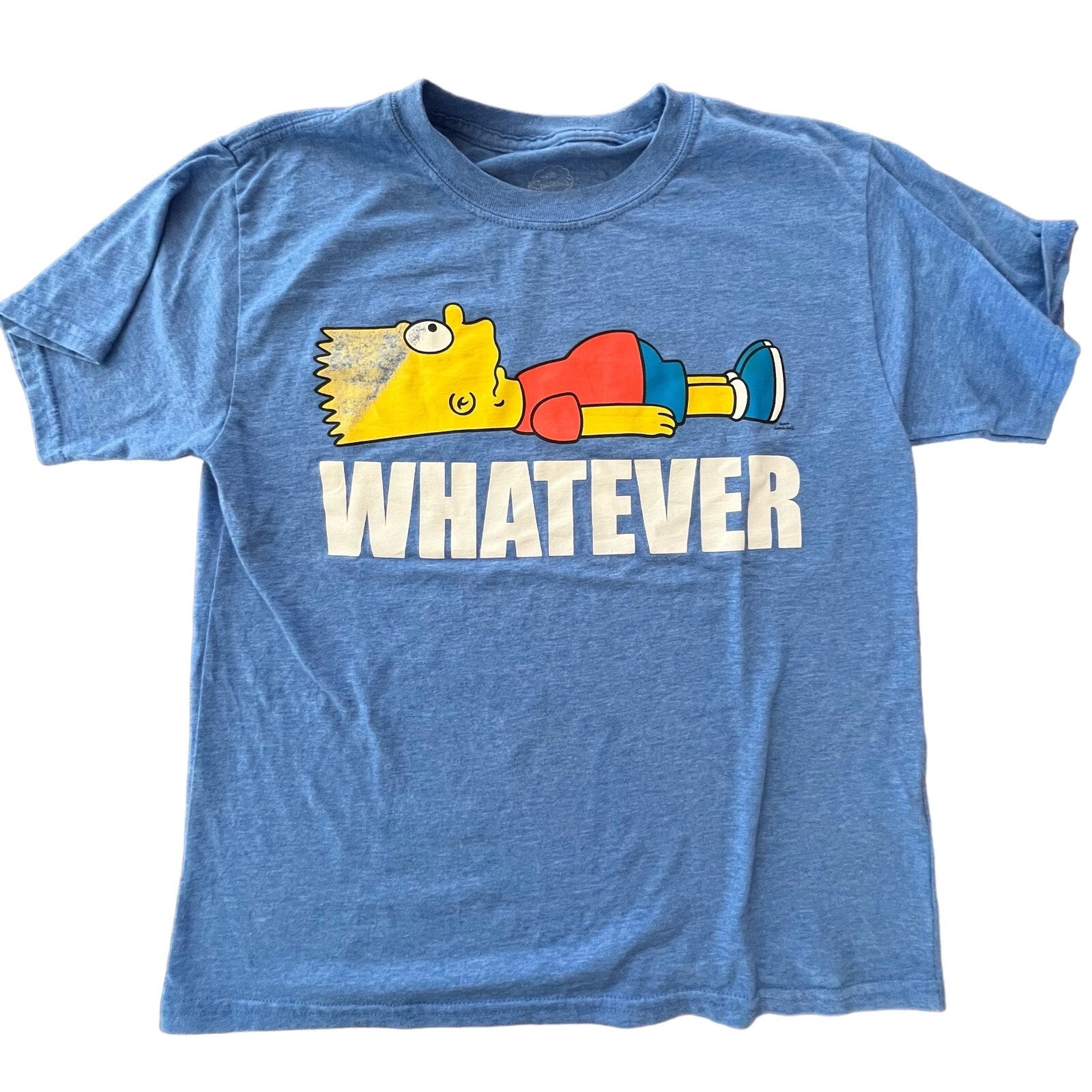 The Simpsons Bart Simpson whatever T-shirt Size XL Blue - Etsy