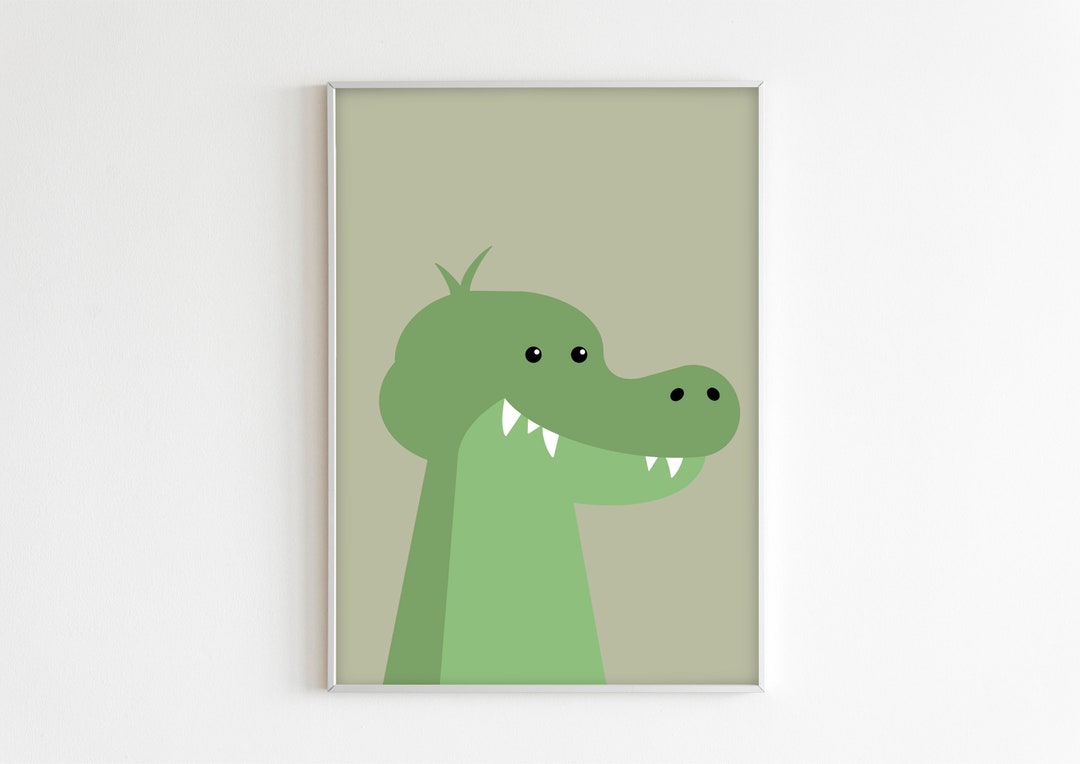 Crocodile Poster for Kids Room or Nursery, Wall Art, Digital Print ...