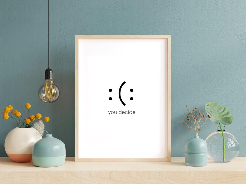 You Decide Quote Print, Motivational Minimal Wall Art, Digital Download ...
