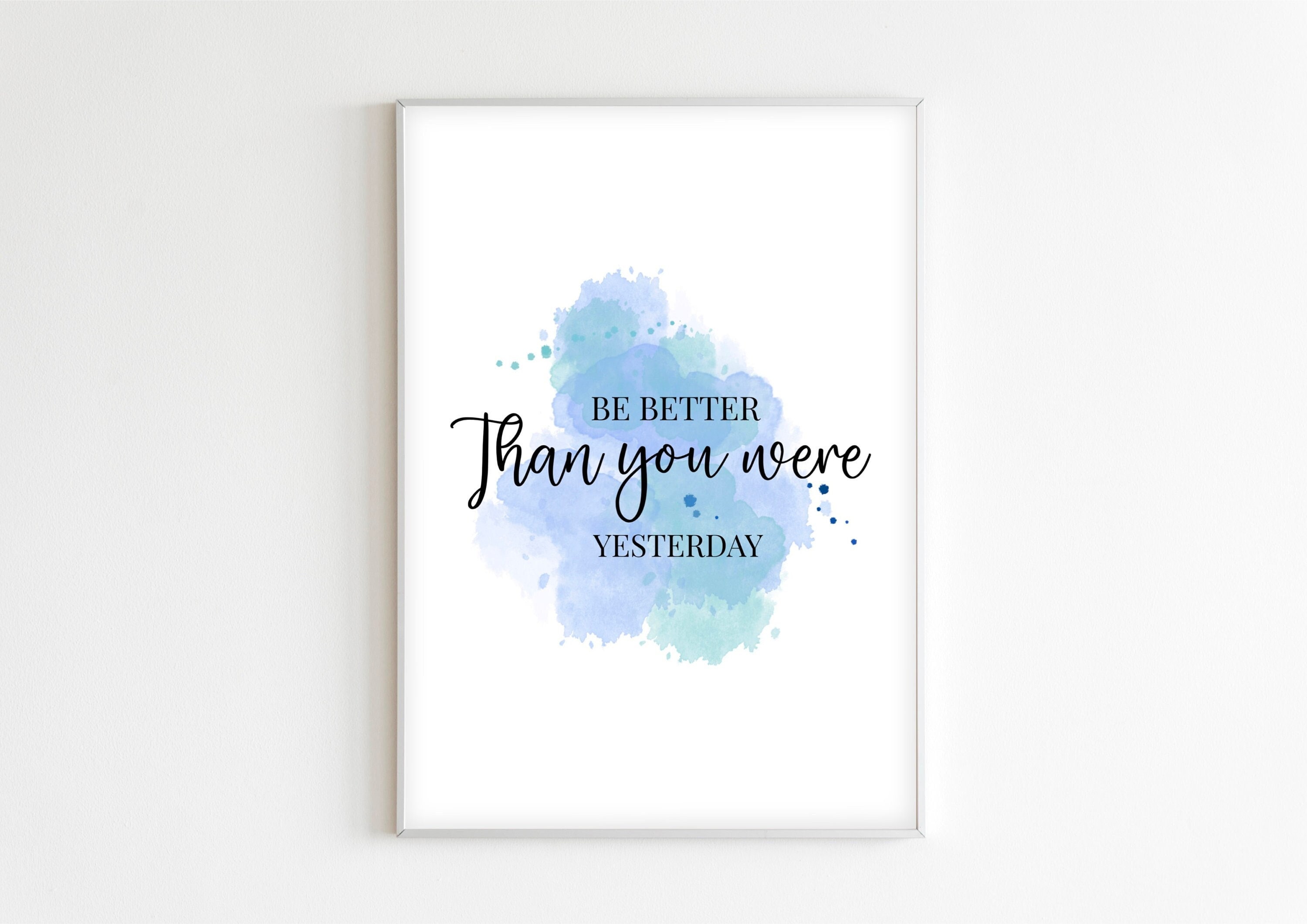 Be Better Than You Were Yesterday Poster Purple, Wall Art, Digital ...
