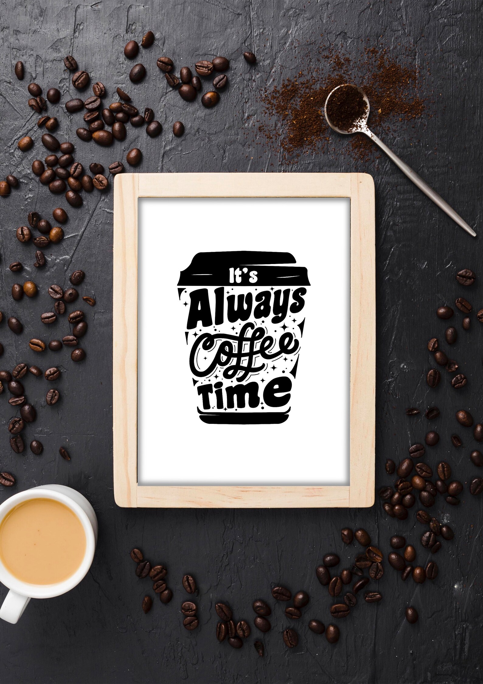 It's Always Coffee Time Poster, Wall Art, Coffee Love, Office Décor ...