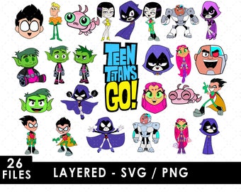 Embellishments Baby Teen Titans svg Teen Titans Go svg Robin svg Cyborg ...