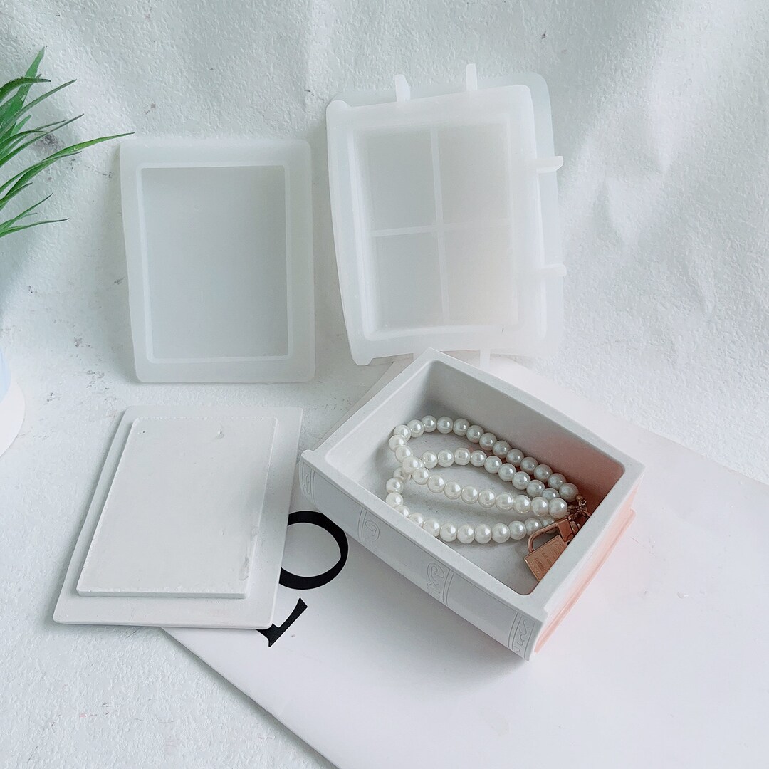 Book Shape Storage Box With Lid Silicone Mold Book Mold - Etsy