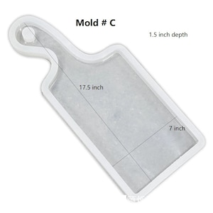 6 Styles Rectangle Cutting Board Mold With Handle -DIY Reusable Epoxy ...