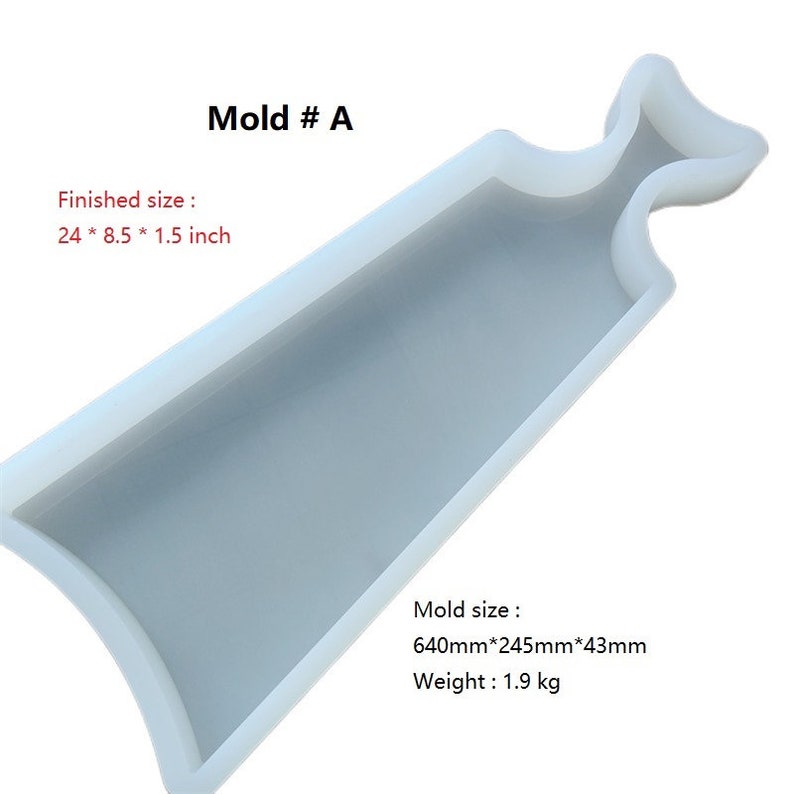 6 Styles Rectangle Cutting Board Mold With Handle -DIY Reusable Epoxy ...