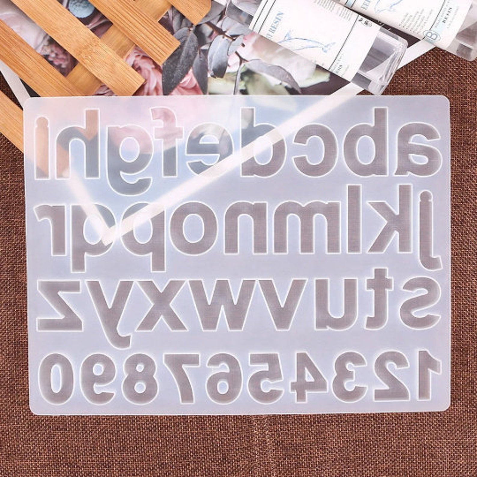 Lowercase Number Alphabet Silicone Mold Lower Case Letter Resin Molds ...