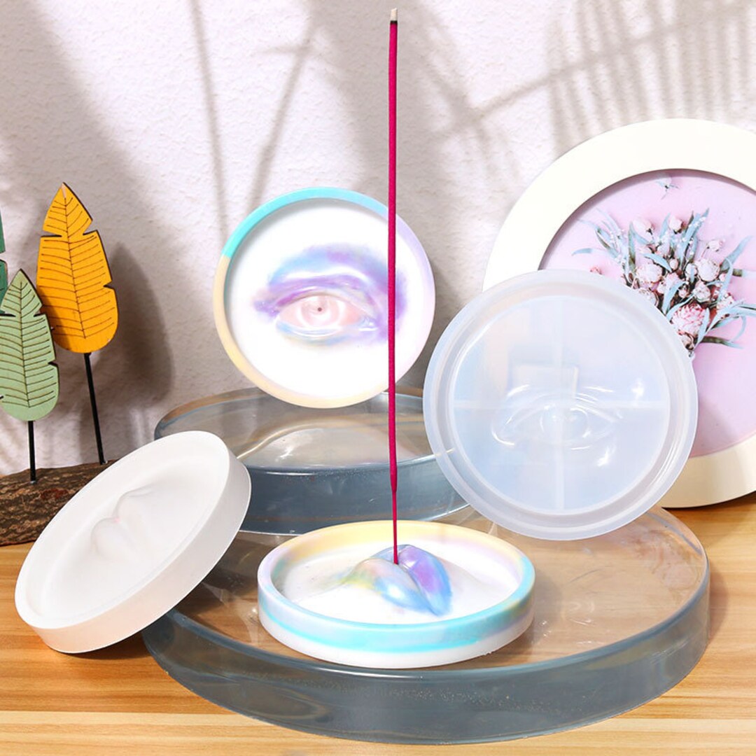 Eye and Lip Incense Holder Mold , Long Incense Sticks Holder Mold , DIY ...