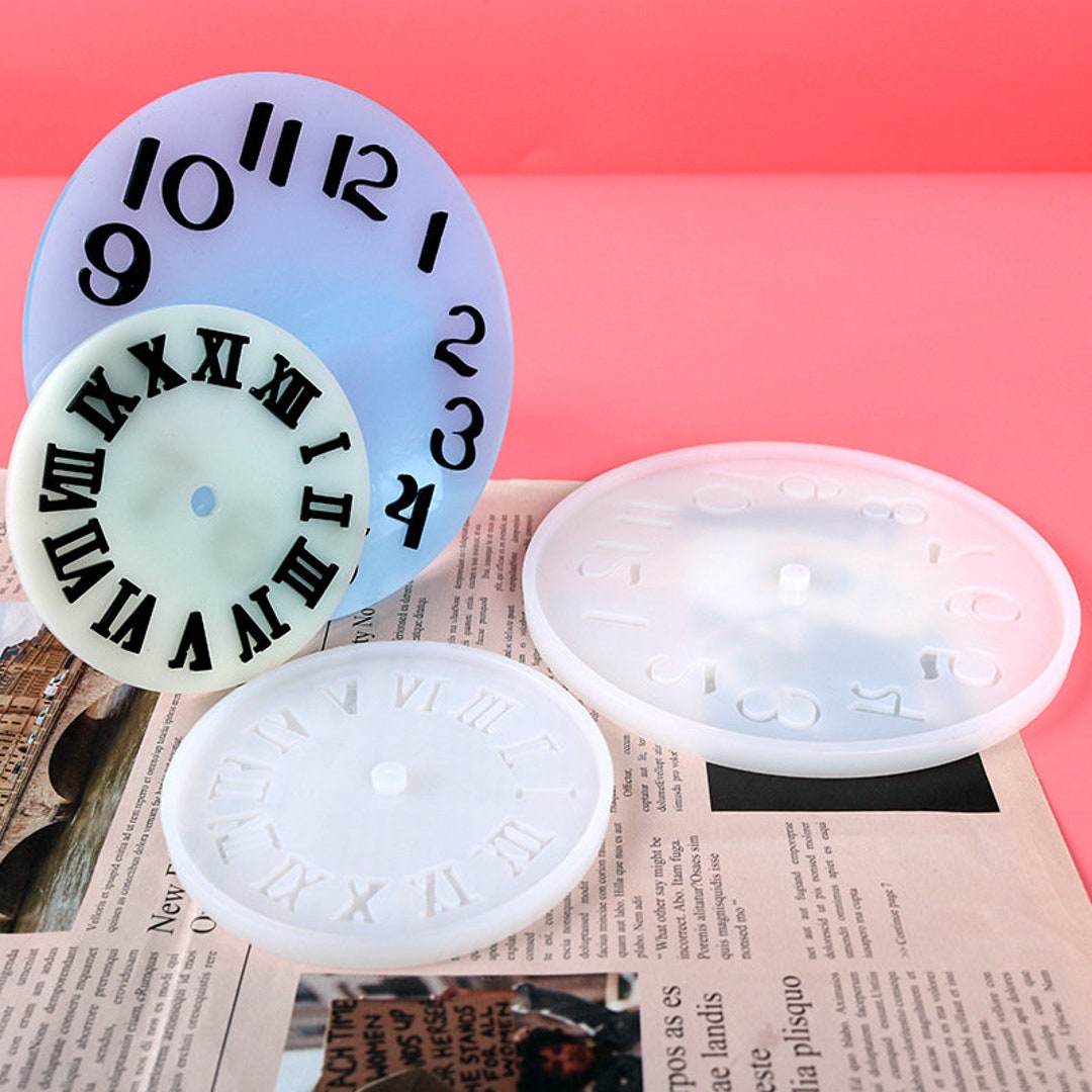 Clock Molds With Clock Hardware, CLASSIC NUMBER CLOCK Mold, Arabic ...