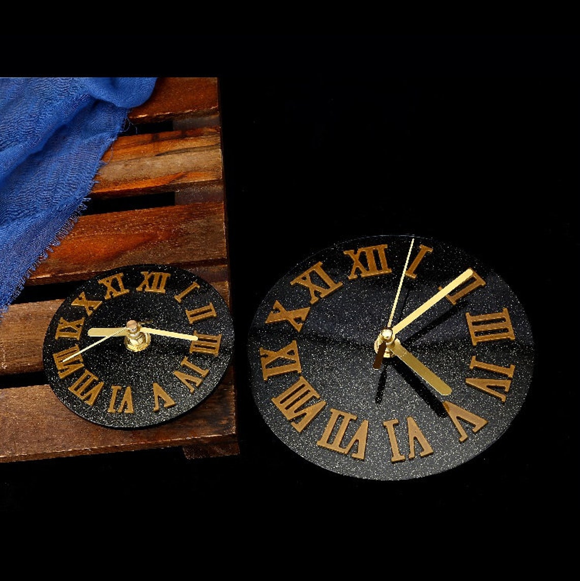 Resin Clock Molds With Clock Hardware, DIY CLASSIC Number Clock Mold ...