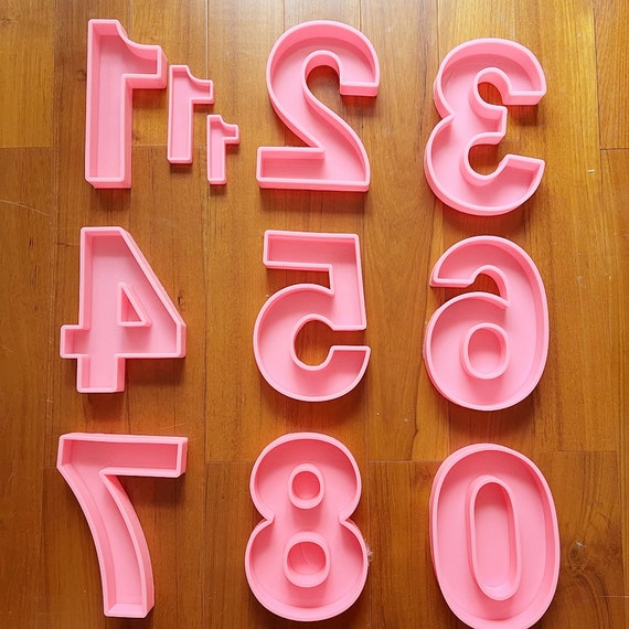 Jumbo 10 Inch 6 4'' Inch Number Resin Mold Large - Etsy