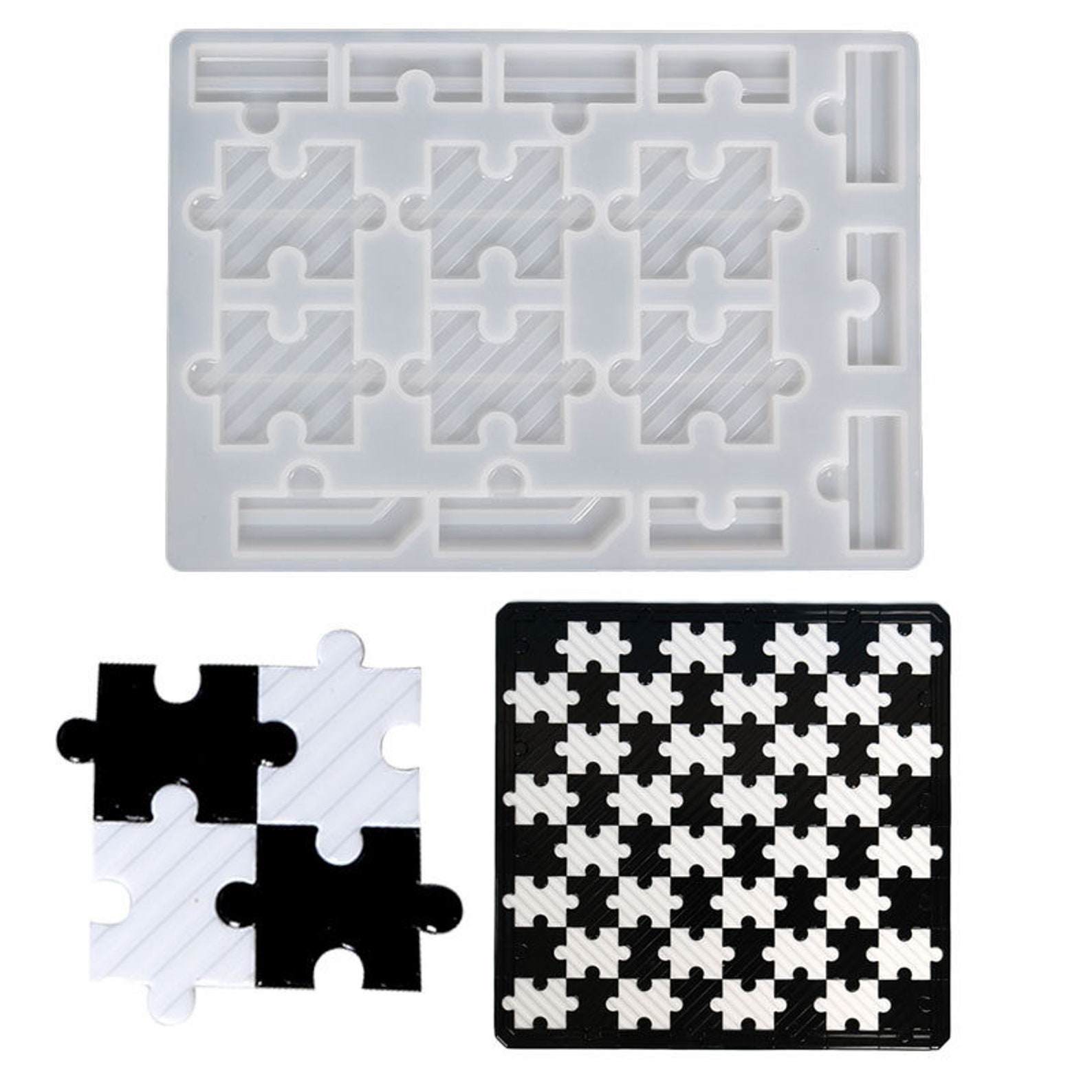 DIY Puzzle Chess Game Board Mold for Resin Silicone 3D - Etsy