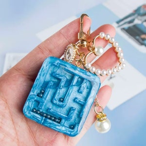 Maze Game Quicksand Keychain Mold ,epoxy Resin Square ,celephone Maze ...