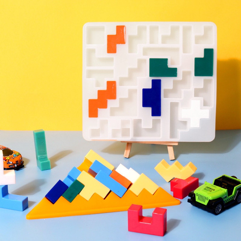 Pyramid Blocks Game Silicone Mold .DIY Epoxy Resin Kid Puzzle - Etsy