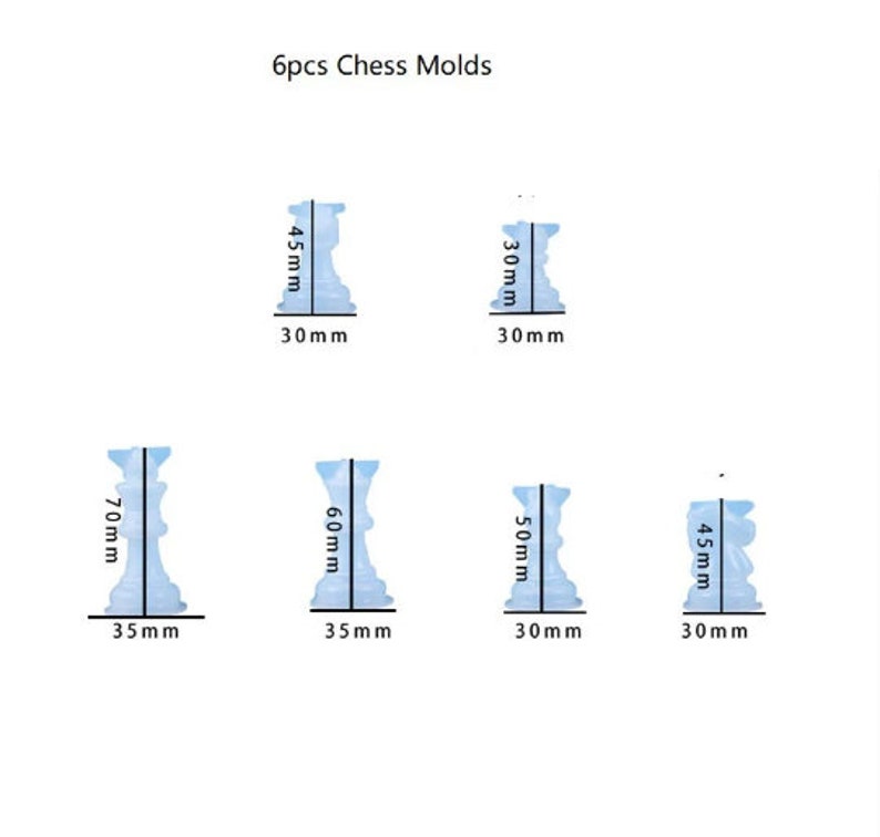 Chess Game Board Mold for Resin Silicone Checker Chess Mold Custom DIY ...
