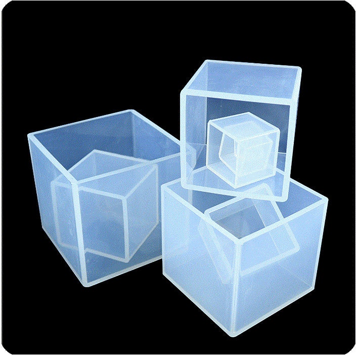 Kinds Transparent Cube Silicone Molds 0.5inch 1" 1.5“ 2 " 2.5” 3" 3.5 ...