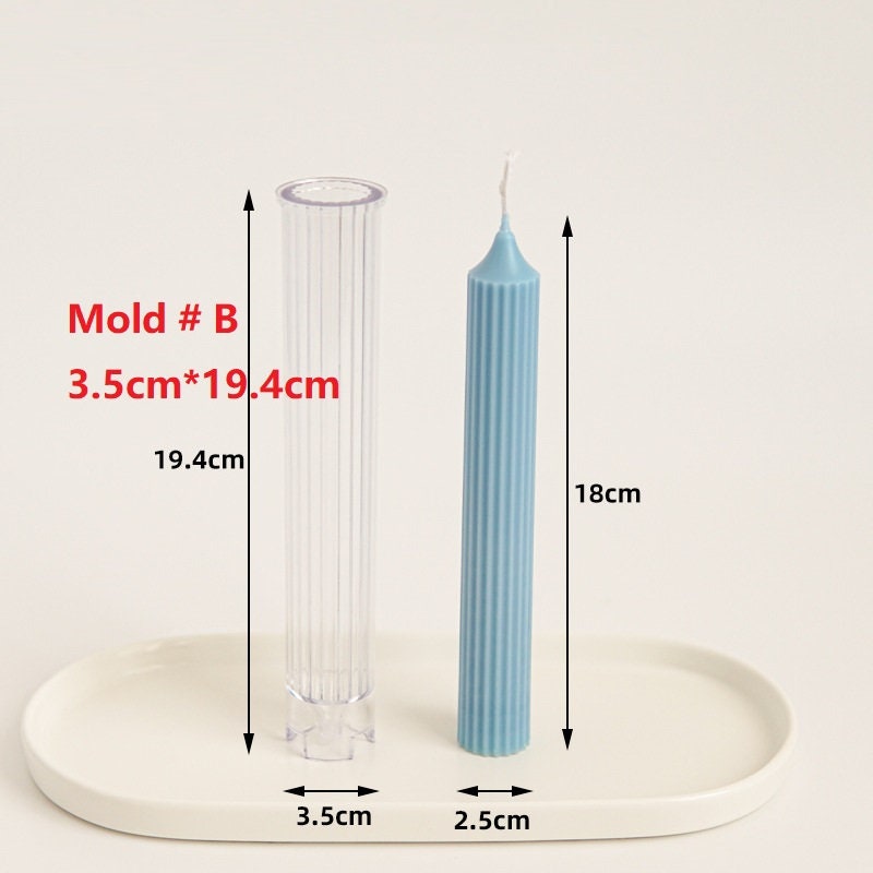 Long and Thin Candle Acrylic Mold ,DIY Soy Wax Beewax Handmade Candle ...