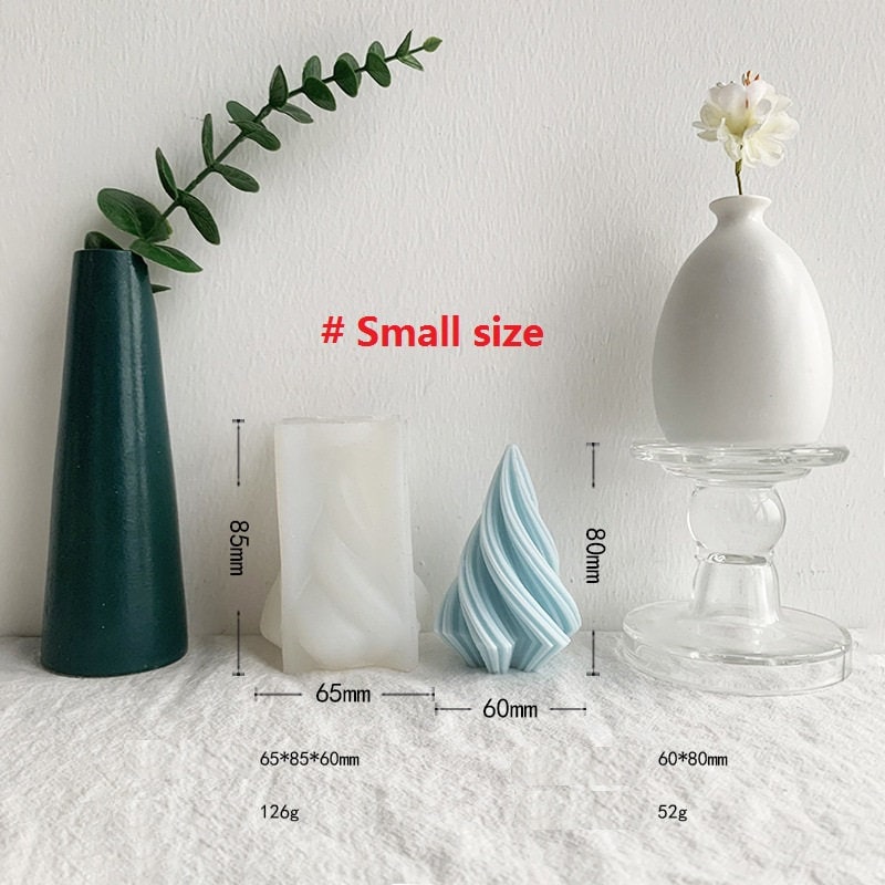 3 Size Geometric Threaded Conical Silicone Mould Abstract Conical ...