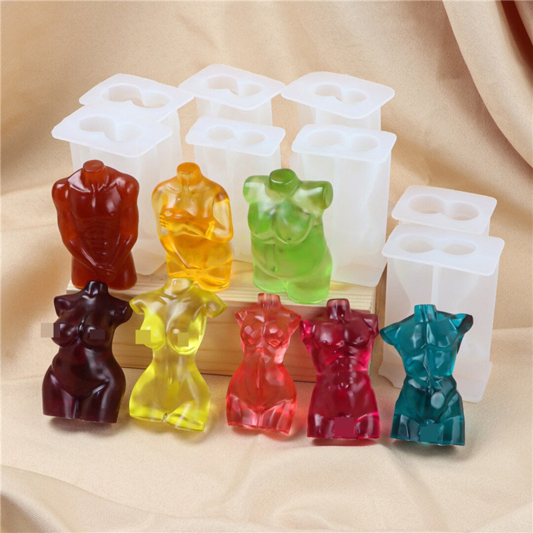 Shy Female Male Body Silicone Mold Sexy Female Body Candle Mold Diy ...