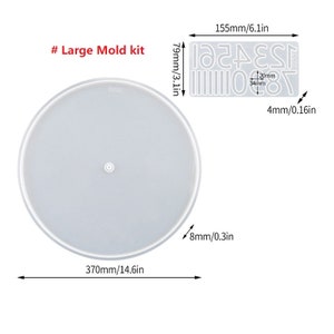 Large Wall Clock Molds, Clock Hardware ,epoxy Resin Wall Clock Silicone ...