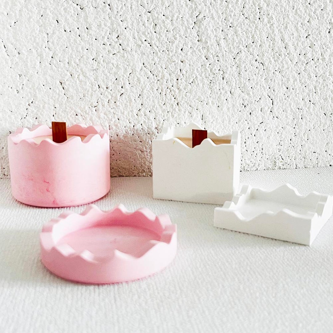 Cylinder Candle Jar Cement Handmade Mold,square Storage Box Silicone ...