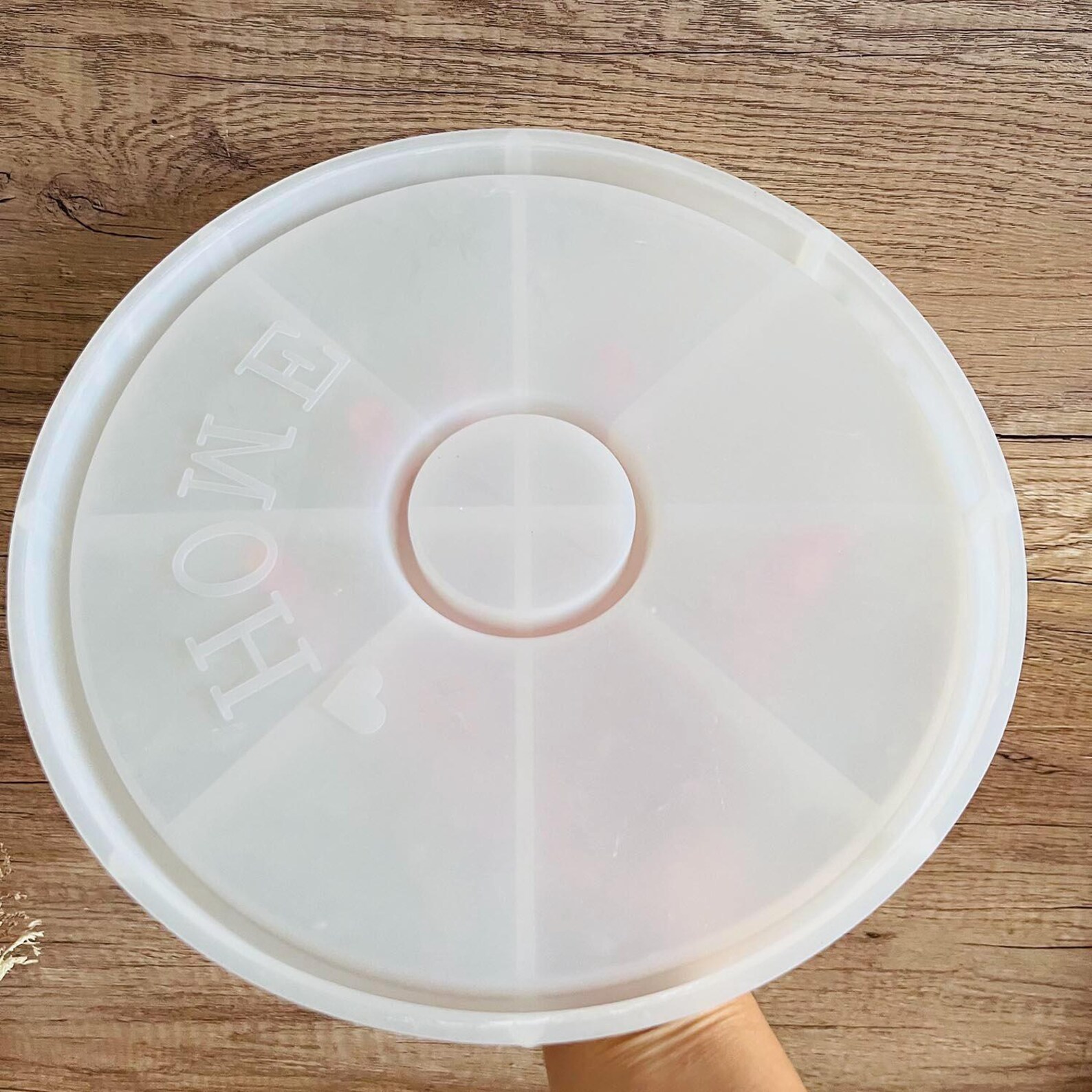Large Home Storage Tray Silicone Mold Round Decorative Tray Silicone ...