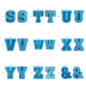 Jumbo 4'' & 7'' Inch Alphabet Mold ,large Letters Silicone Mold, Large ...
